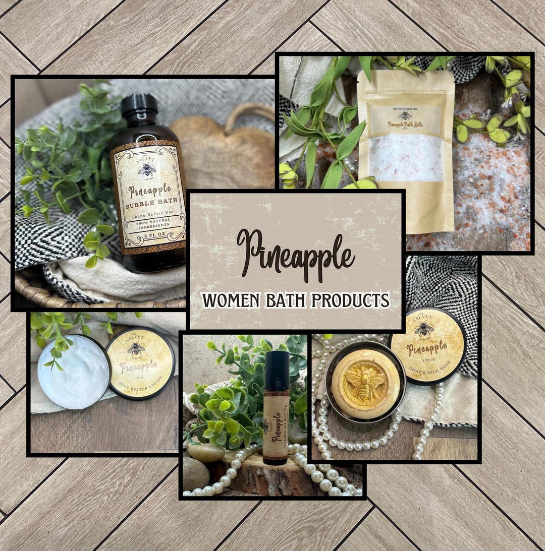 Pineapple Bath Products, Pineapple Essential Oil, Epsom Salt Blend, Goats Milk Soap, Lotion ...
