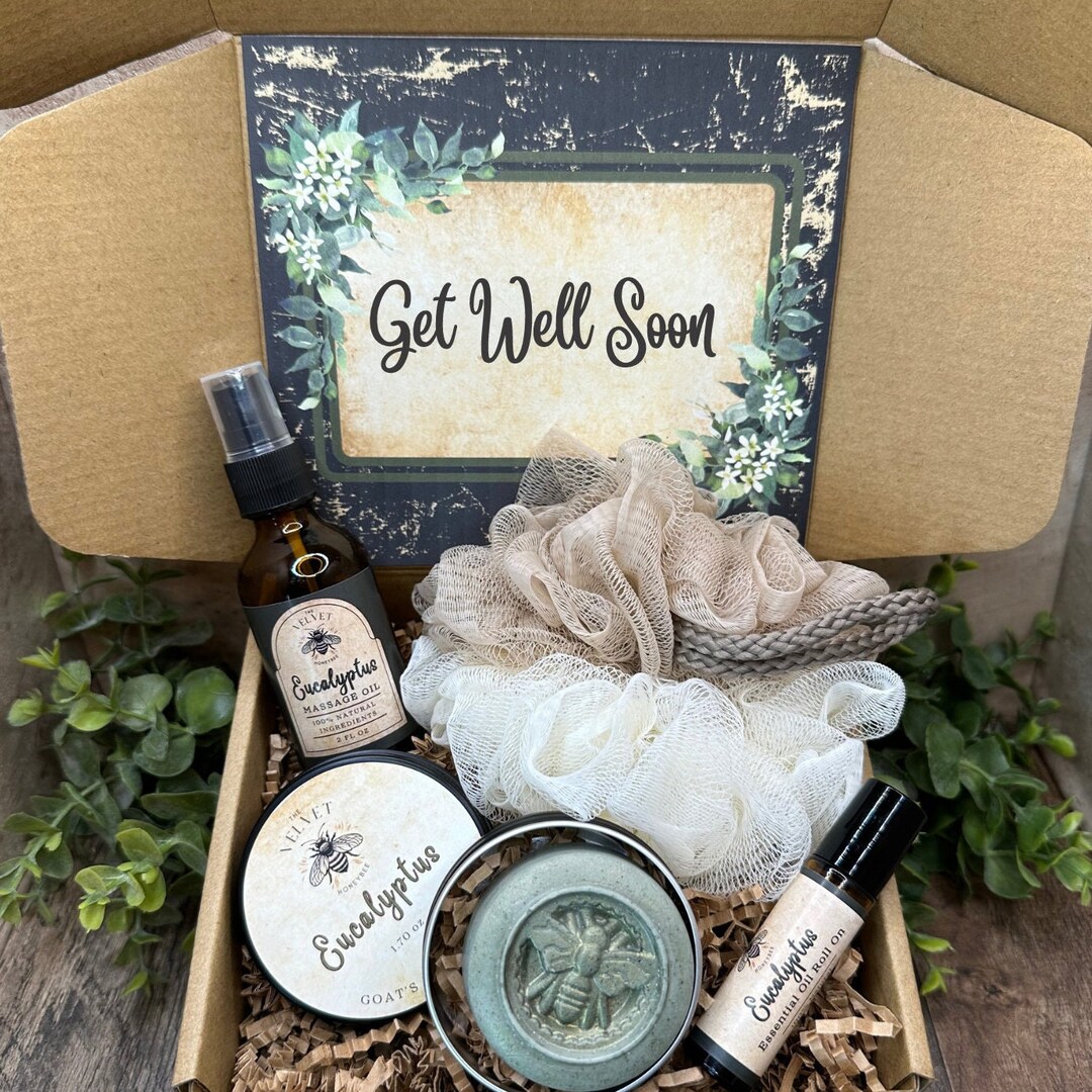 Get Well Gift, Custom Eucalyptus Gift Box, Gift for Sick Friend ...