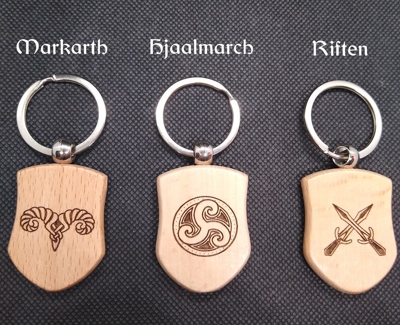 Skyrim Hold and Symbol Shield Keychains - Etsy
