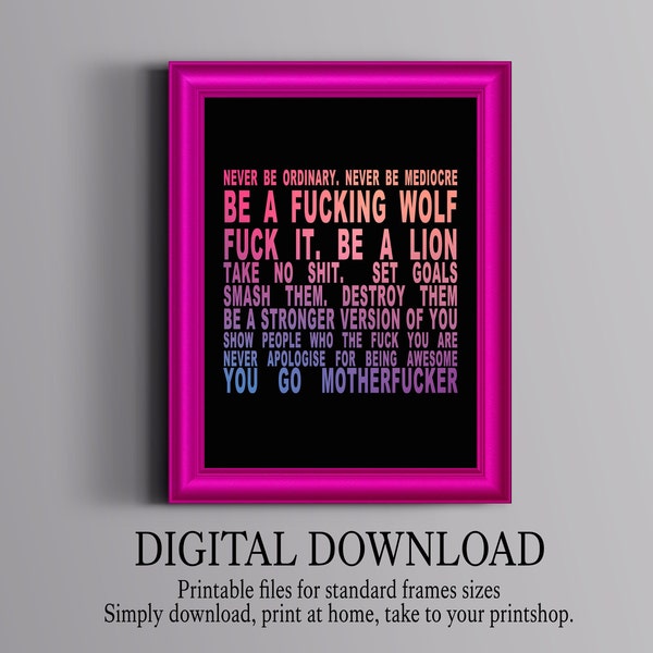 Never Be Ordinary Poster - Etsy