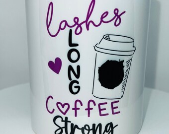 Lashes Coffee Mug, Eyelash Coffee Mug, Rodan and Fields Coffee Mug, Rodan and Fields, Rodan and ...