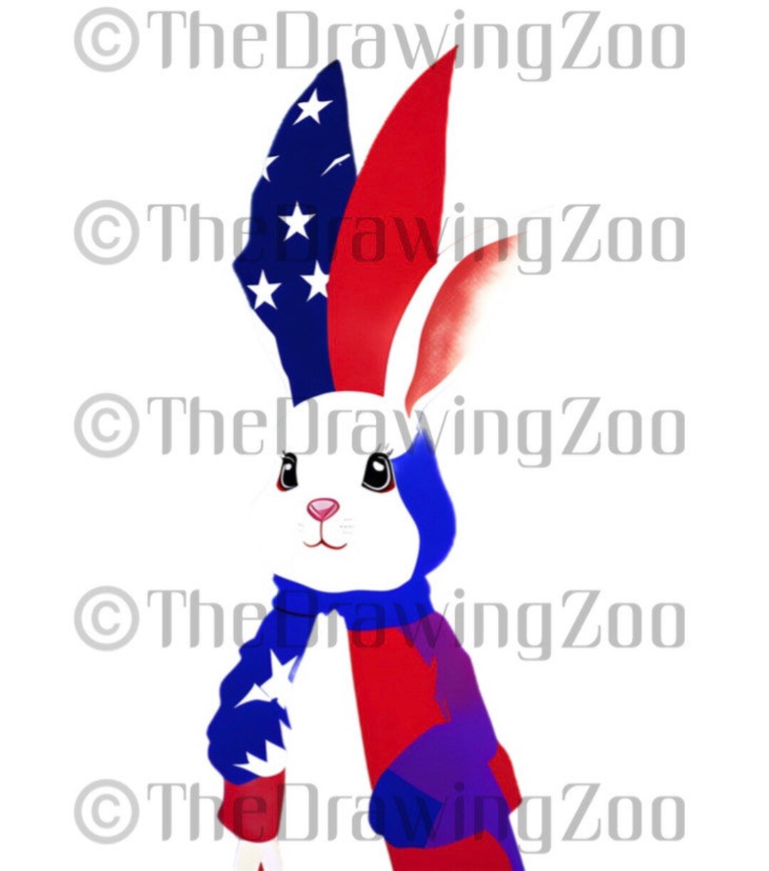 Patriotic Bunny Instant Download SVG, PNG, JPEG Digital Download - Etsy