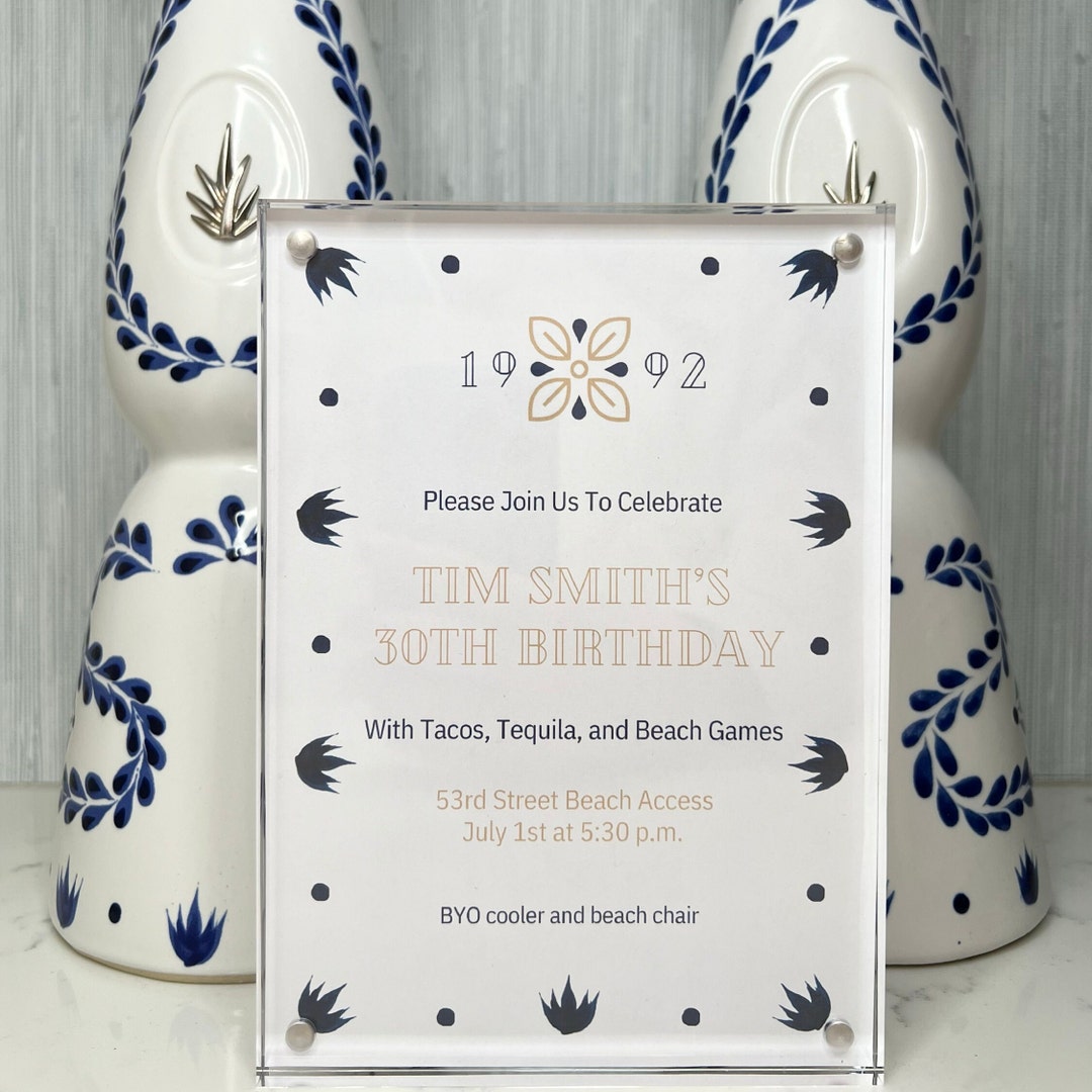 Tequila Theme Party Invitation Customizable Digital Download Clase Azul ...
