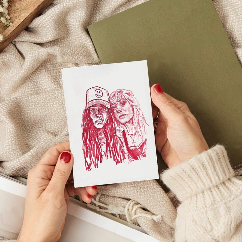 Hand Drawn Cards - Etsy