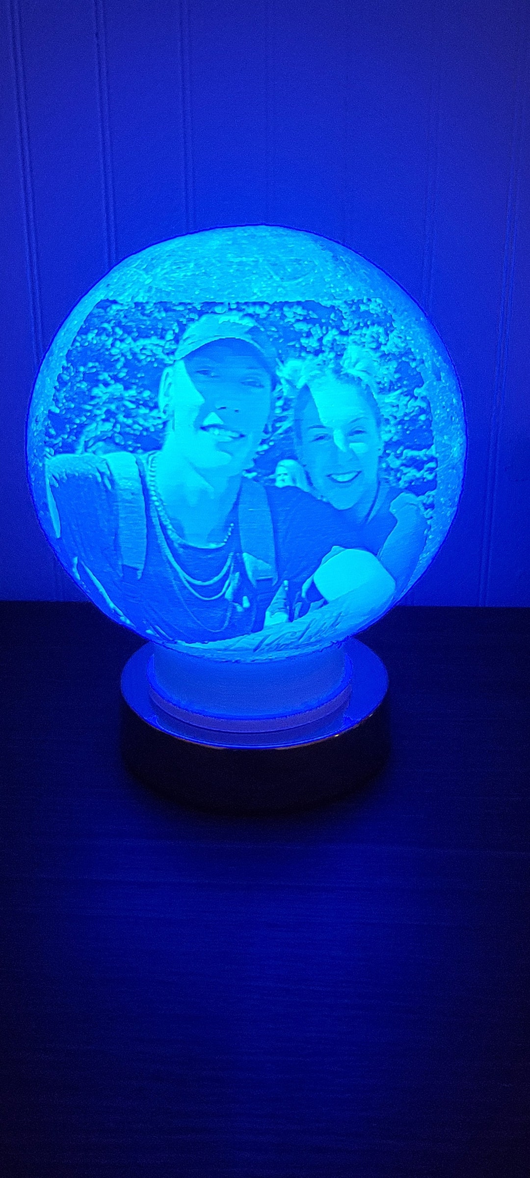 Lithophane Moon Lamp With Picture. - Etsy