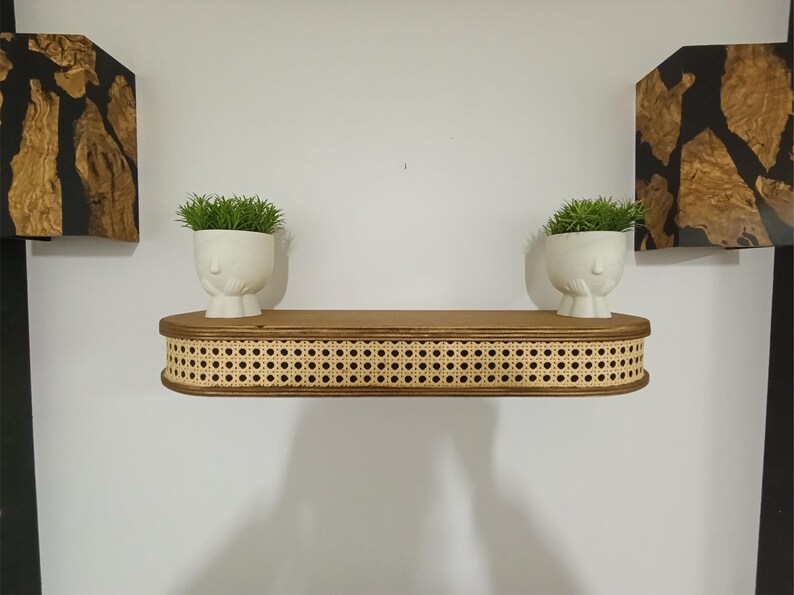 Kitchen Shelves, Custom Rattan Shelves, Floating Shelves, Heavy Duty ...