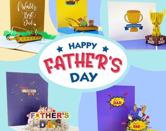 3D Pop up Card - Father's Day - Etsy
