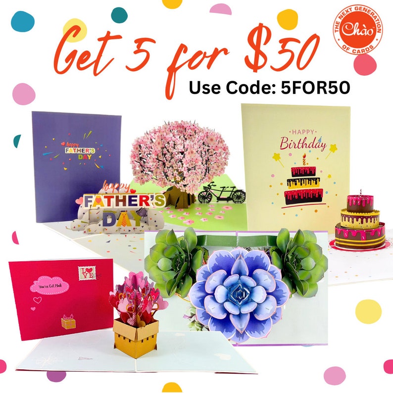 Flower 3D Pop up Card: Pop up Flower Card - Etsy
