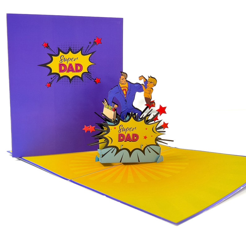 Happy Father's Day 3D Pop up Card - Etsy