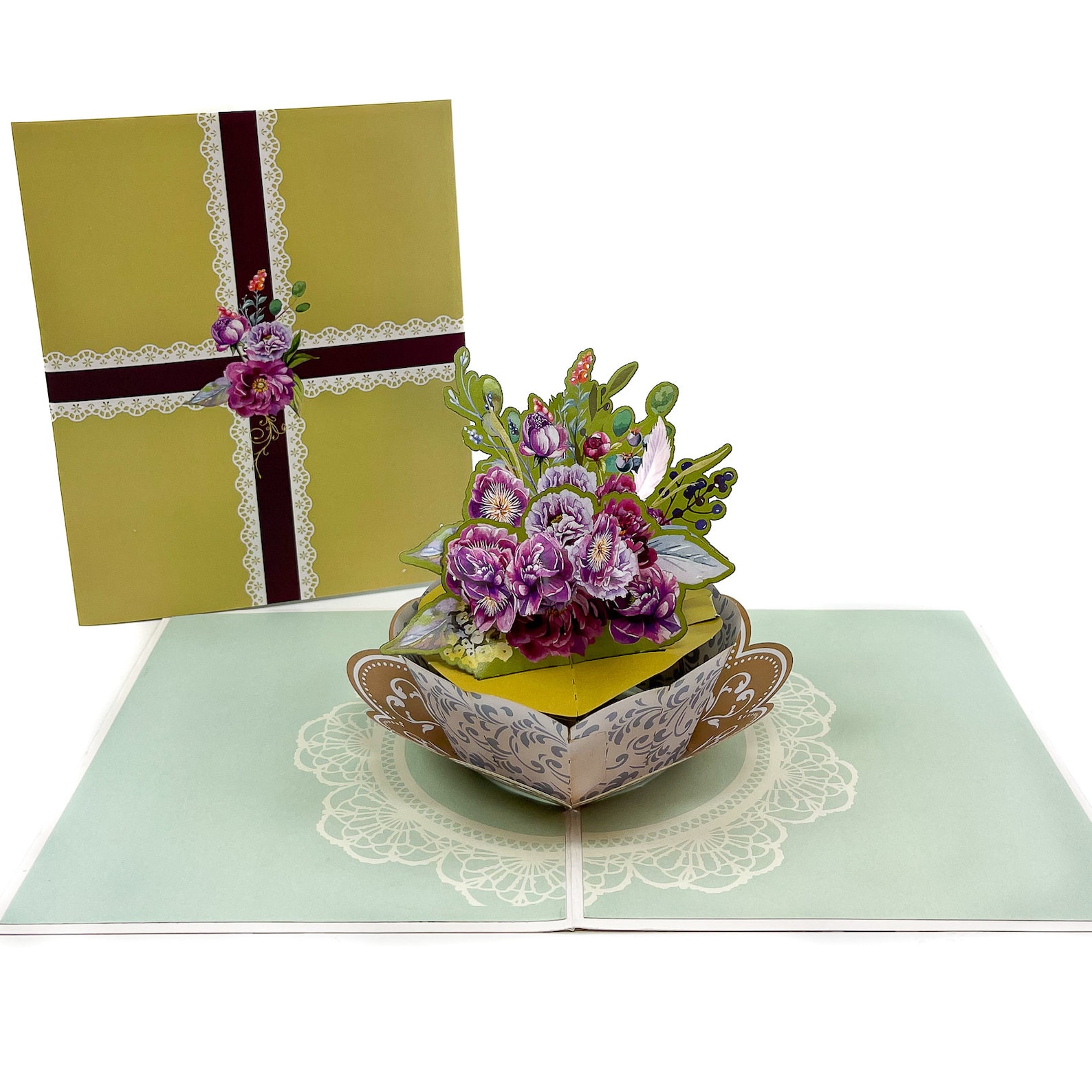 Flower 3D Pop up Card: Pop up Flower Card - Etsy