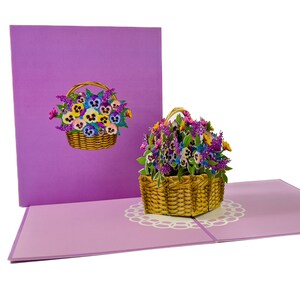 Flower 3D Pop up Card: Pop up Flower Card - Etsy