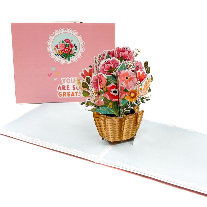 Flower 3D Pop up Card: Pop up Flower Card - Etsy