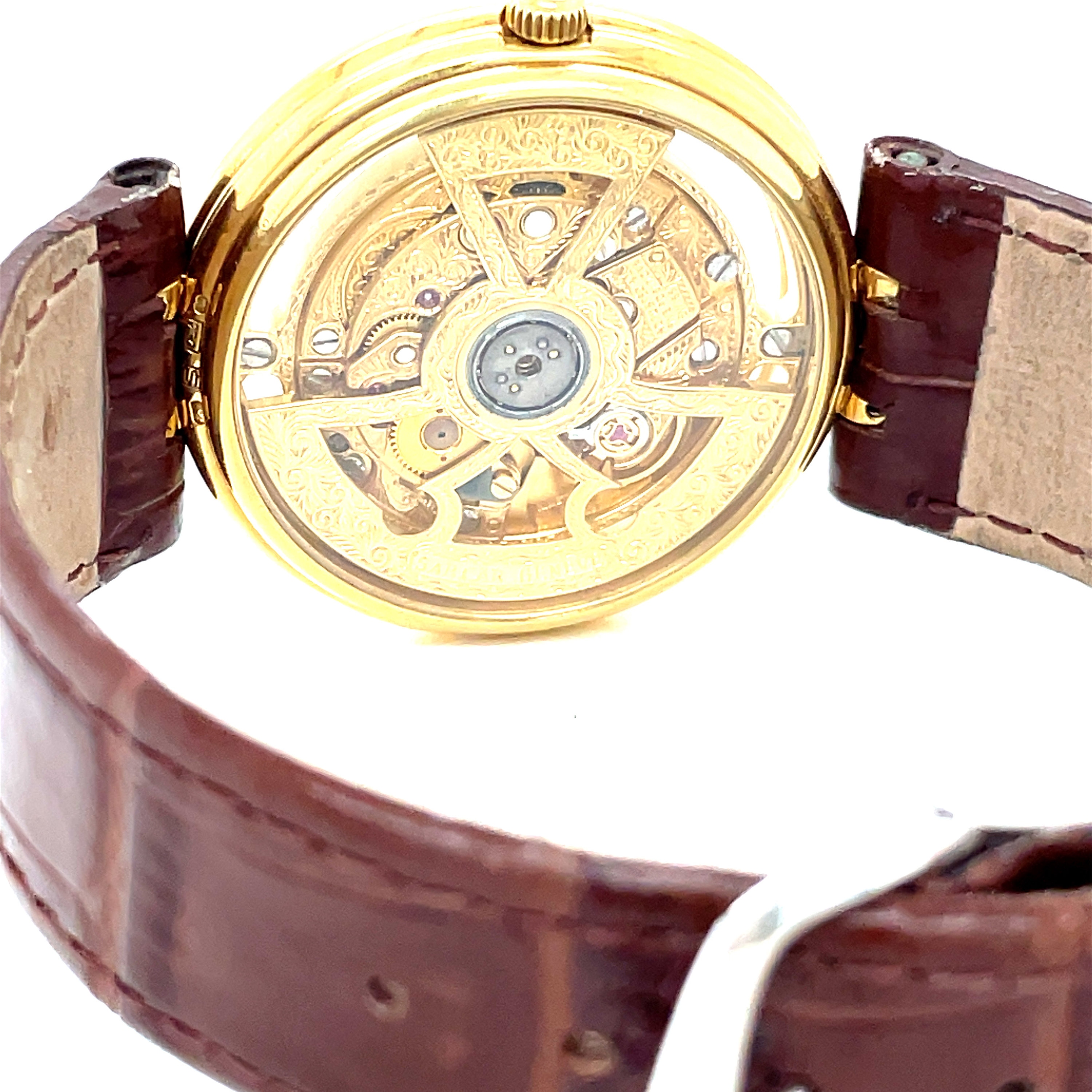 Vintage Sarcar Geneve Skeleton Watch | 18K Gold Case | Rare Swiss-made ...