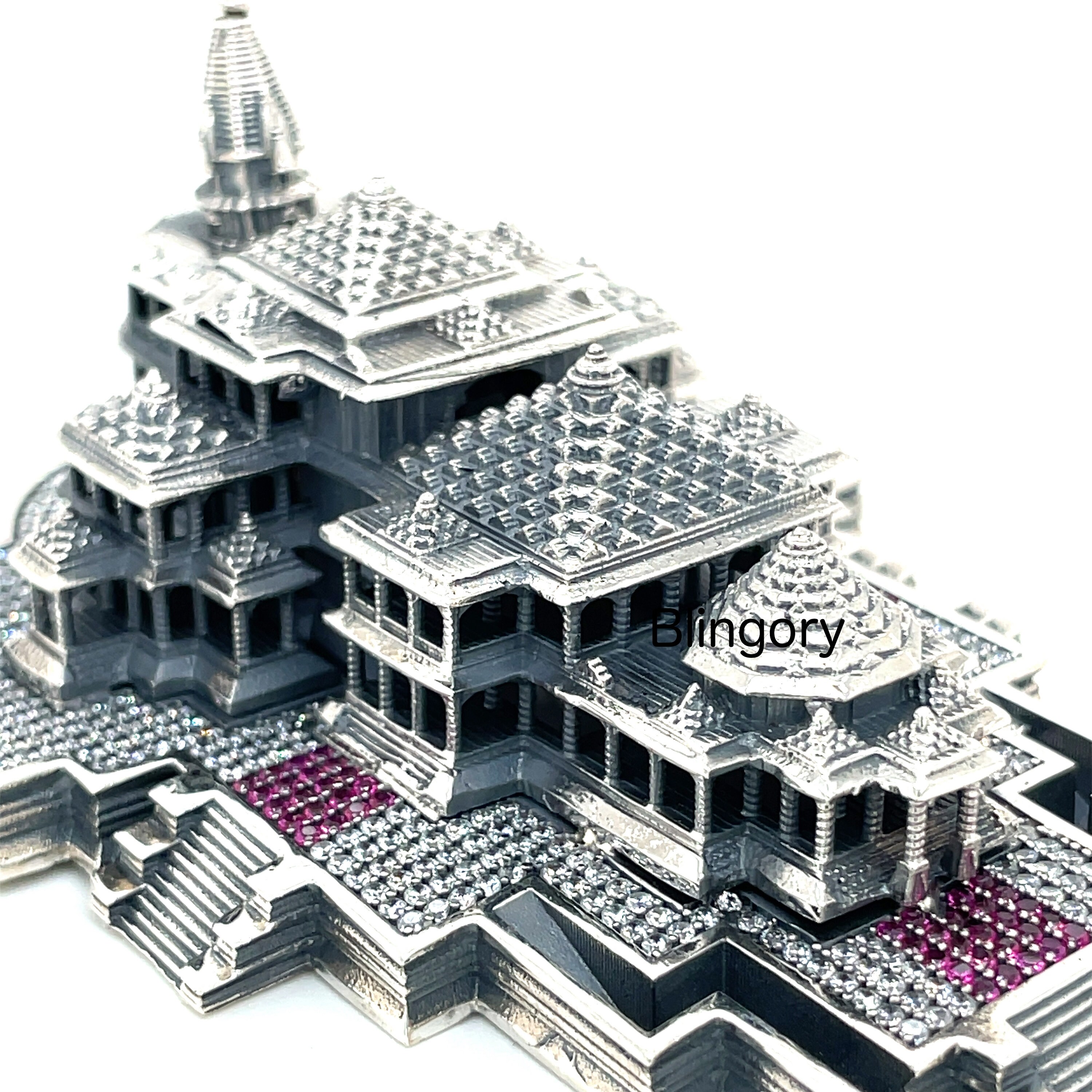 Ram Mandir Ayodhya Model Authentic Design Made in 925 Silver, Ideal for ...