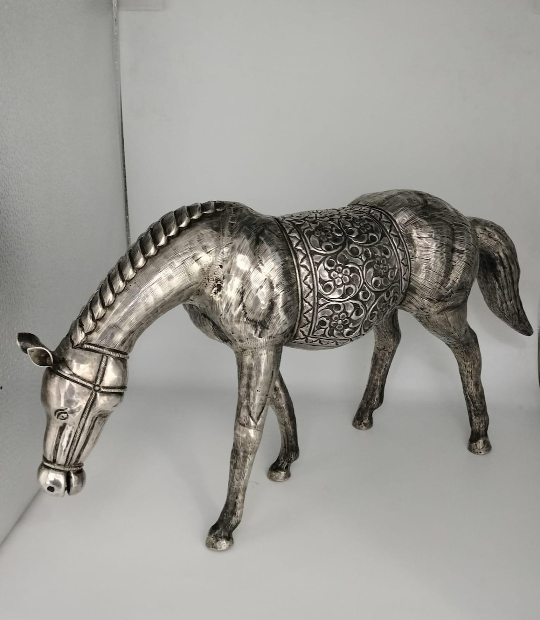 Handmade Silver Horse Sculpture | Artisan Horse Figurine Statue ...