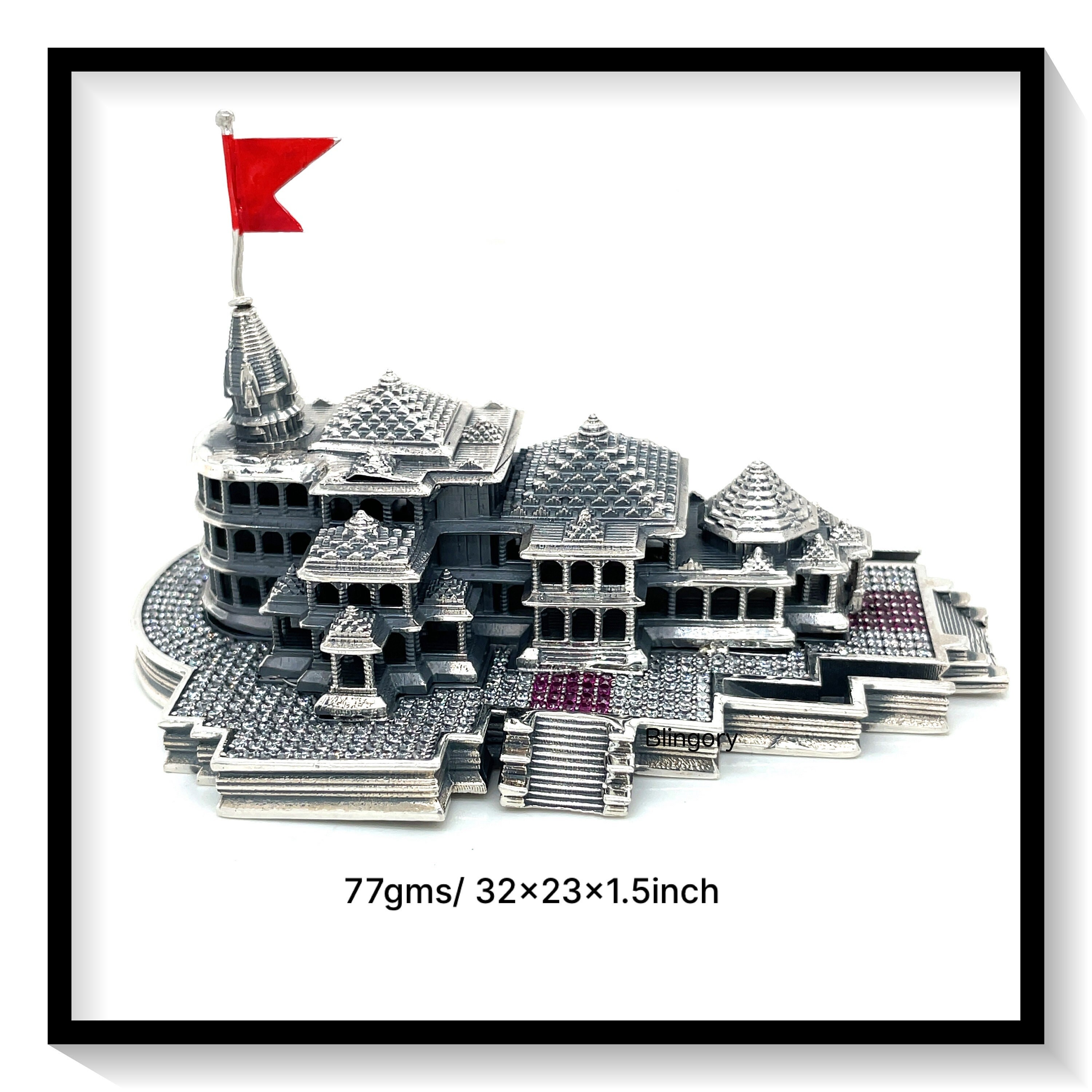 Ram Mandir Ayodhya Model Authentic Design Made in 925 Silver, Ideal for ...
