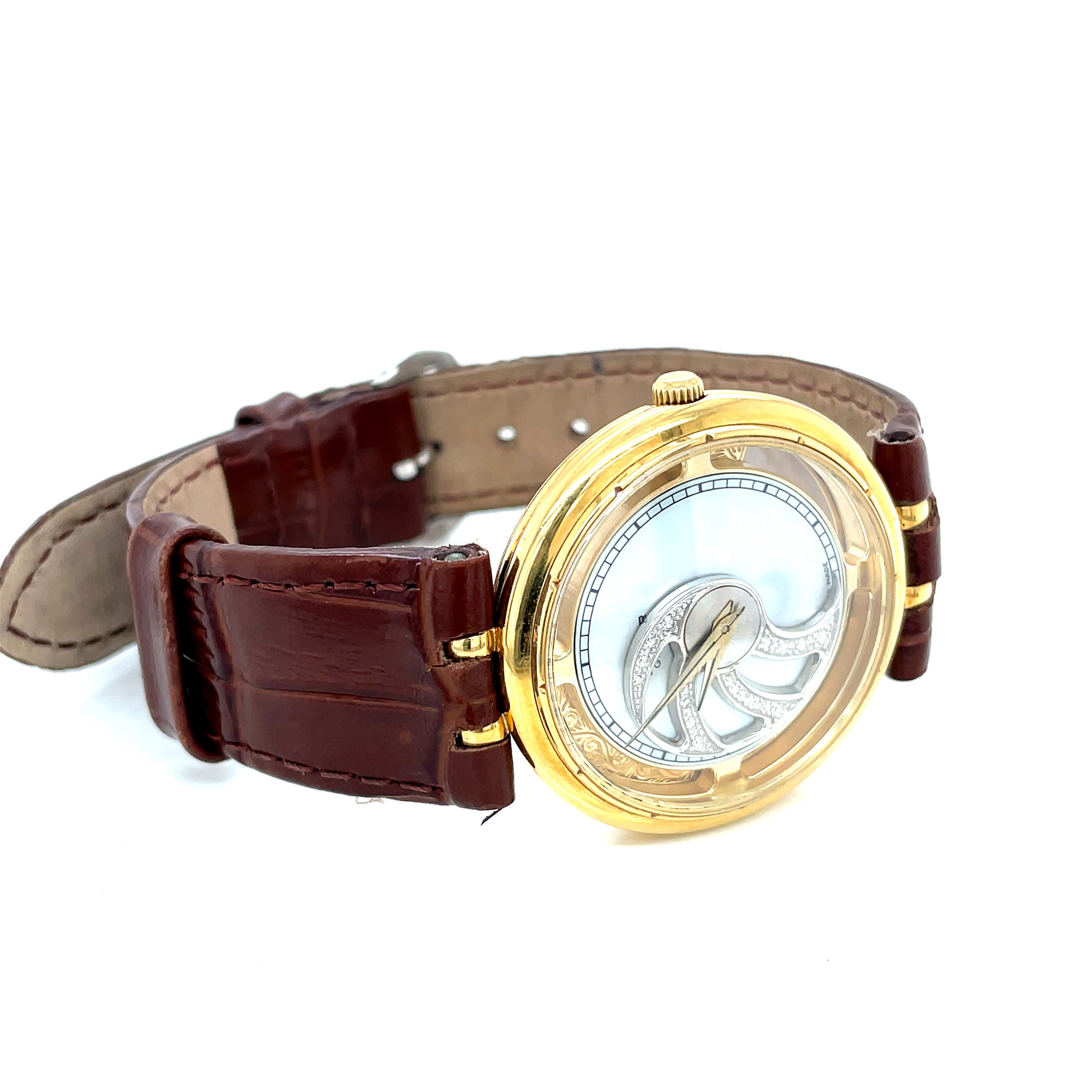 Vintage Sarcar Geneve Skeleton Watch | 18K Gold Case | Rare Swiss-made ...