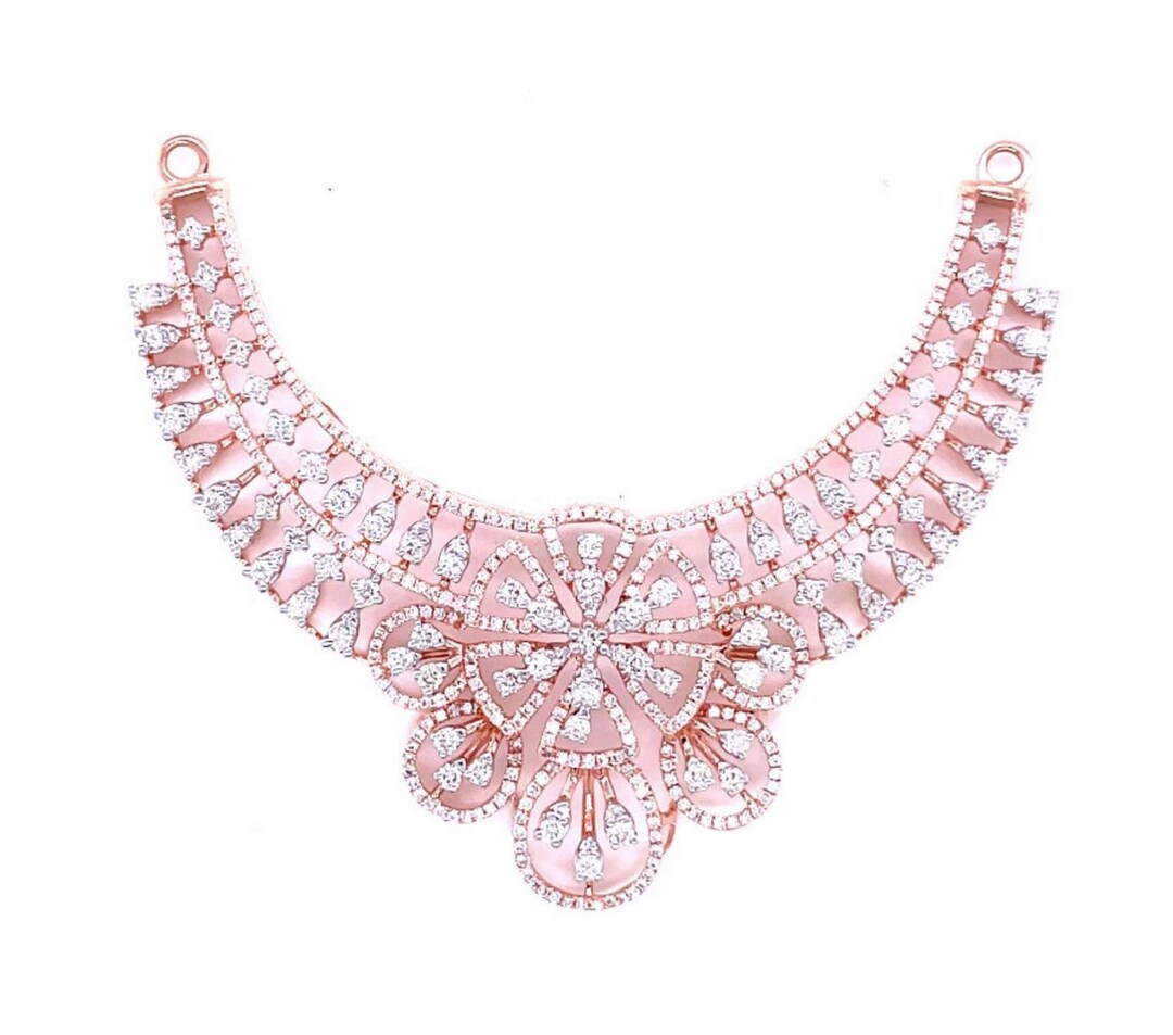 Traditional Indian Mangalsutra Pendant | 14K Rose Gold | Natural ...