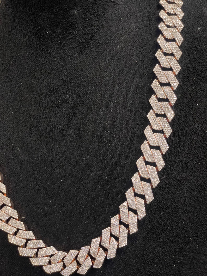 16 Mm Fully Iced Out VVS Diamond Cuban Chain Custom Moissanite Hip Hop ...