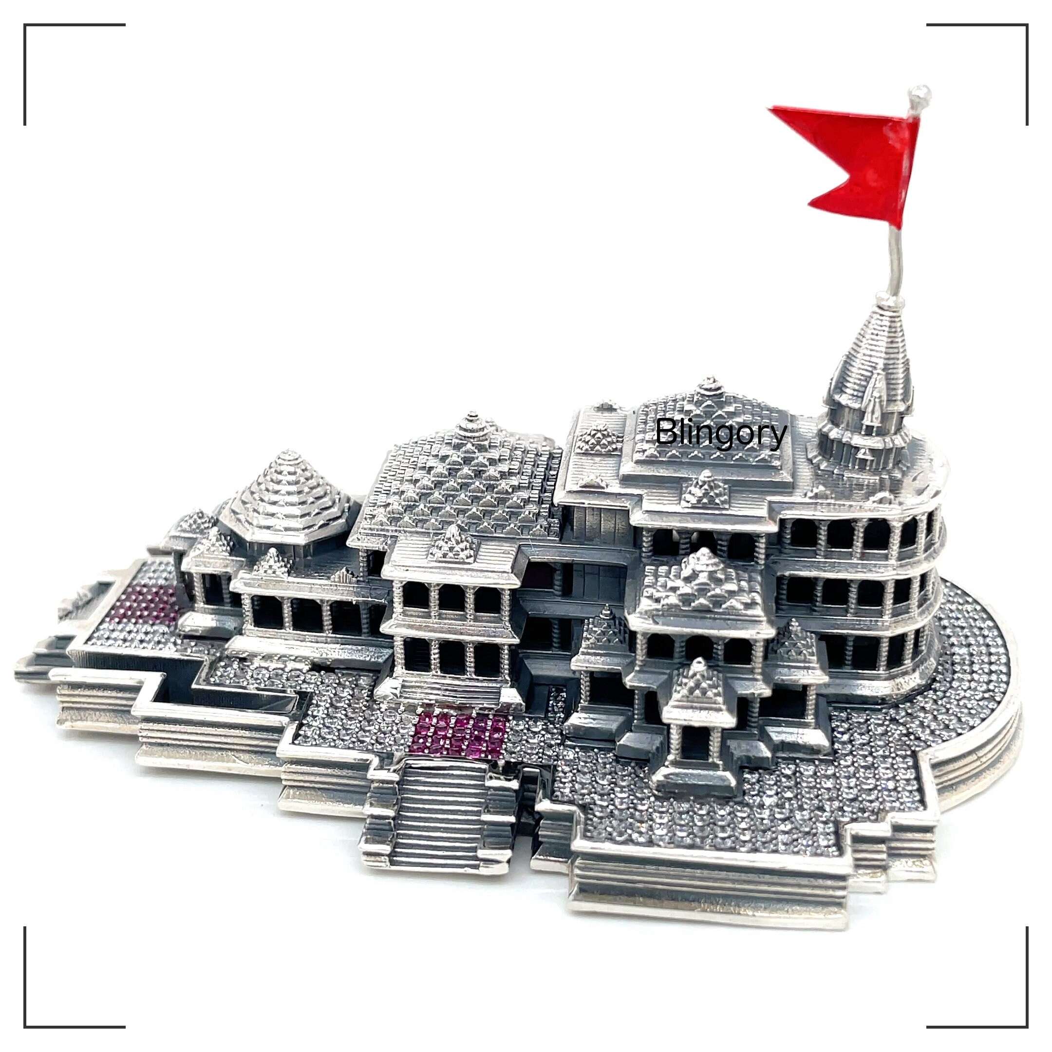 Ram Mandir Ayodhya Model Authentic Design Made in 925 Silver, Ideal for ...