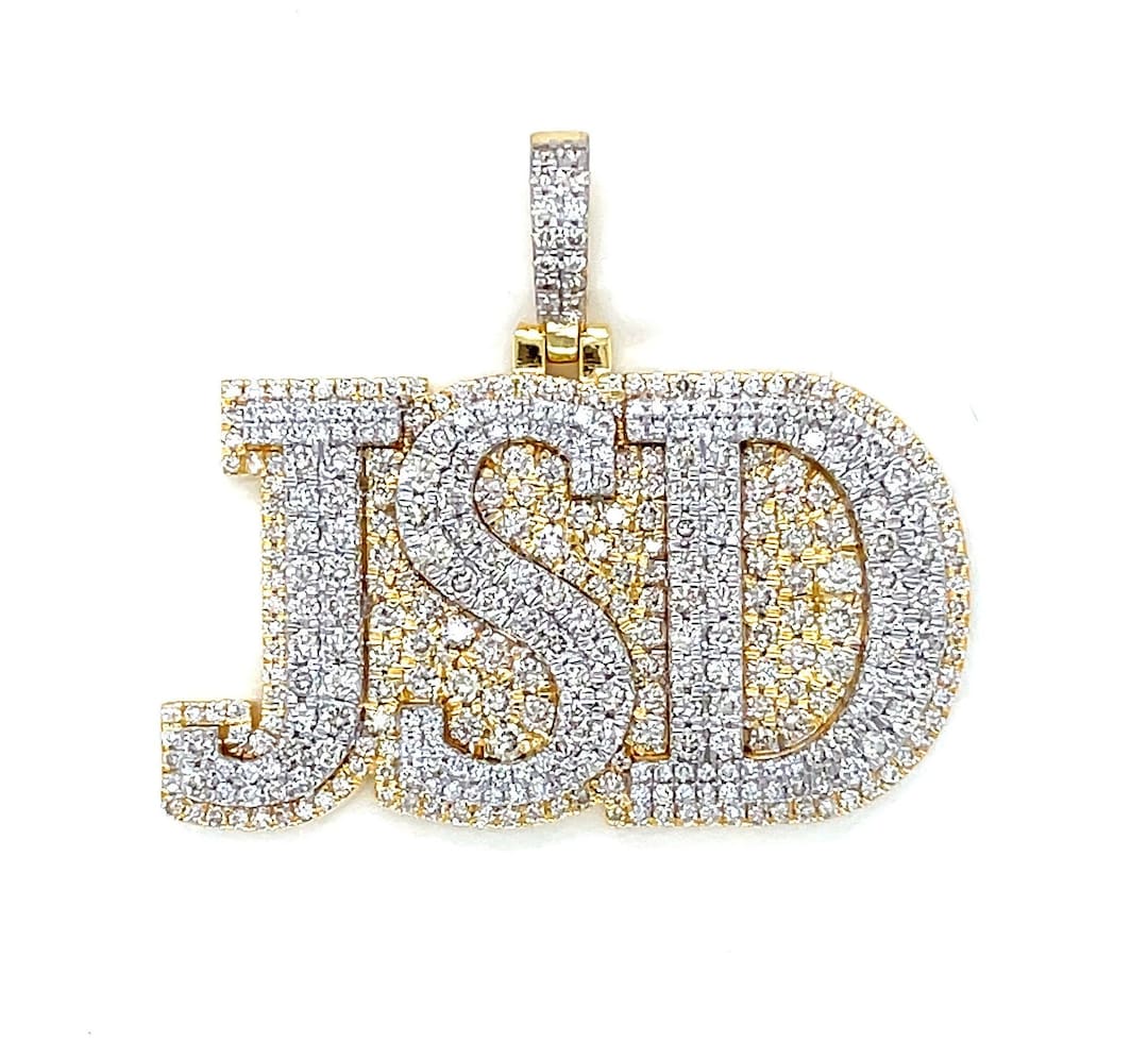 Custom Made Iced Out Name Pendant , Men's Diamond Pendant , Best ...