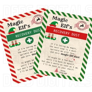 Elf Dust, Magic Elf Dust, Elf Recovery Dust, Elf Dust Printable - Etsy