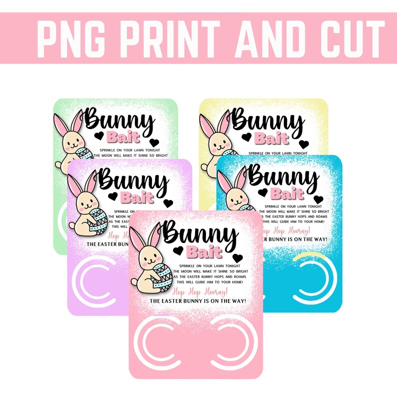 Easter Bunny Bait Card PNG - Downloadable File Diy- Printable File ...