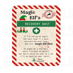 Elf Dust, Magic Elf Dust, Elf Recovery Dust, Elf Dust Printable - Etsy