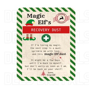 Elf Dust, Magic Elf Dust, Elf Recovery Dust, Elf Dust Printable - Etsy