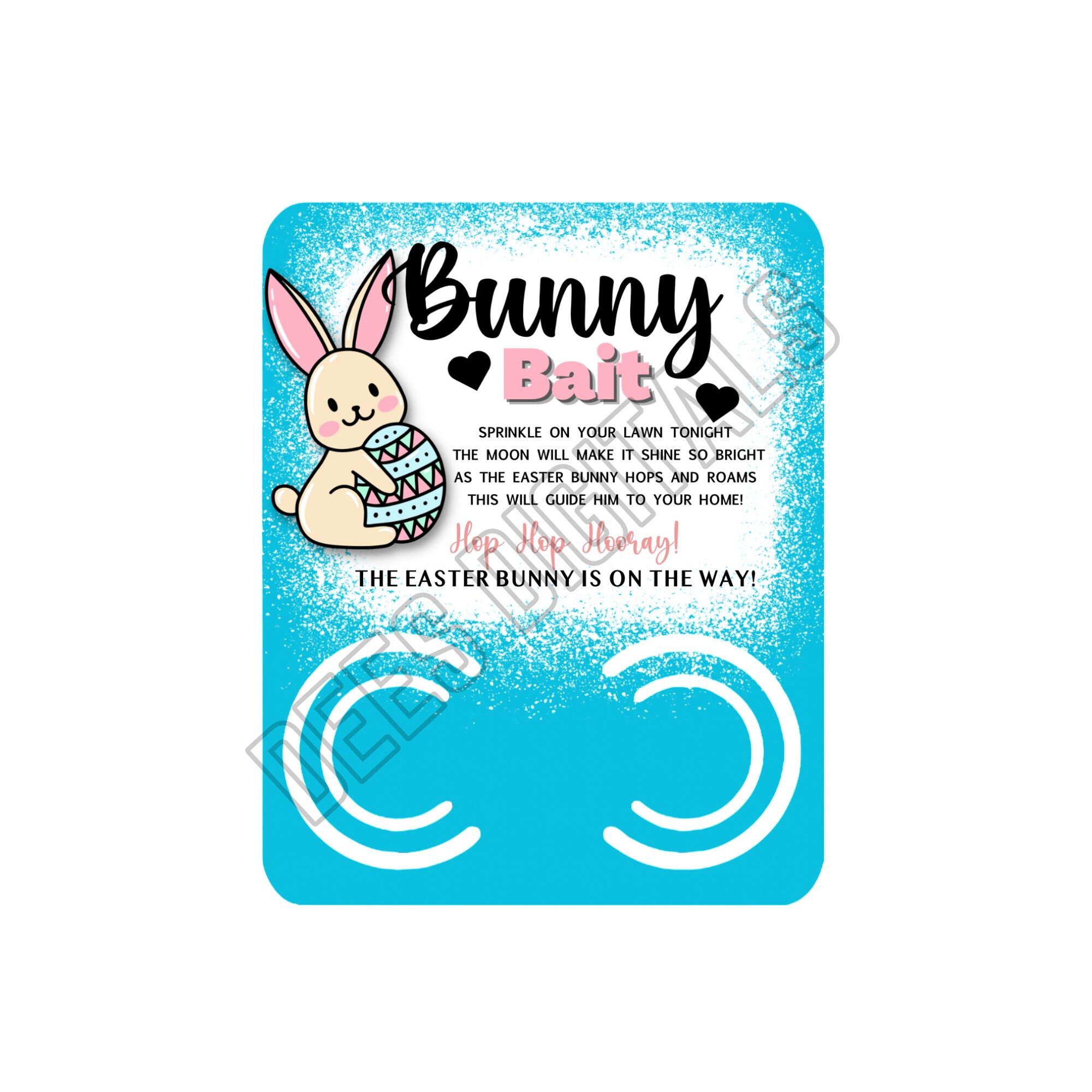 Easter Bunny Bait Card PNG - Downloadable File Diy- Printable File ...
