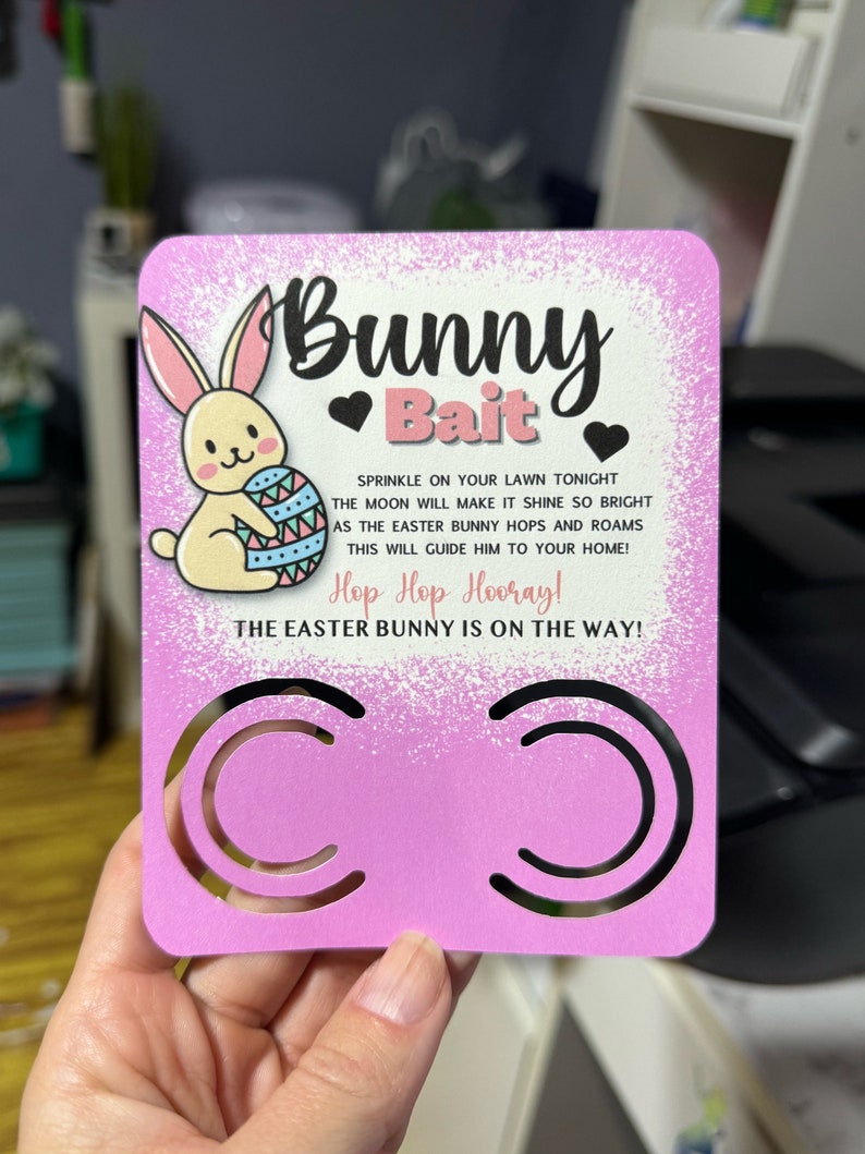 Easter Bunny Bait Card PNG Downloadable File Diy Printable File Easter ...