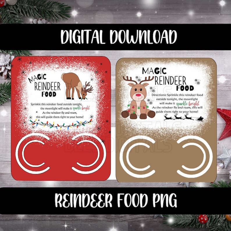 Reindeer Food Card PNG, Magic Reindeer Food, Reindeer Food - Etsy
