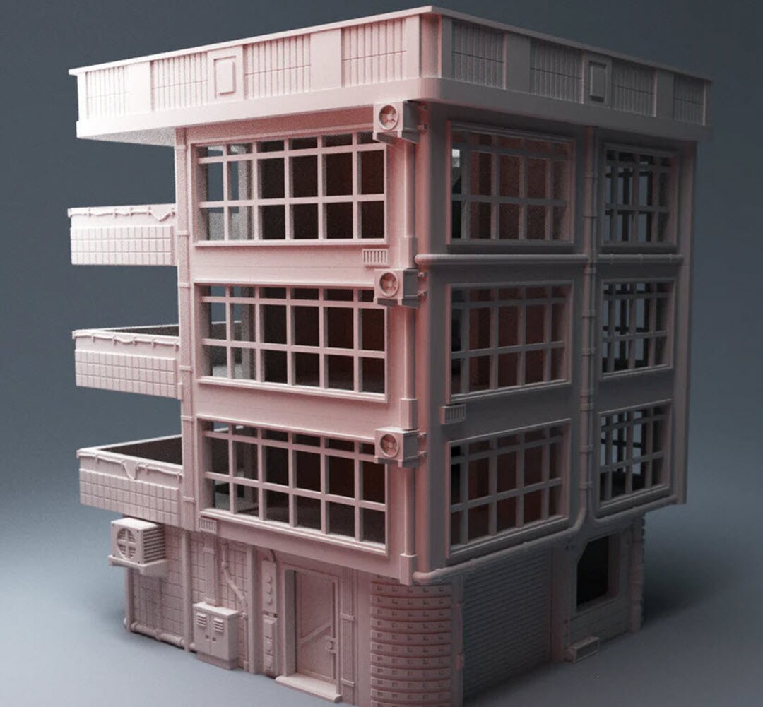 Apartment Building Miniatures Terrain for Modern, Pulp, or Post ...