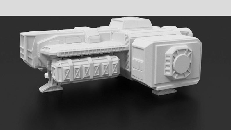 Light Freighter Science Fiction Miniatures Terrain 3D Printed in 28mm ...