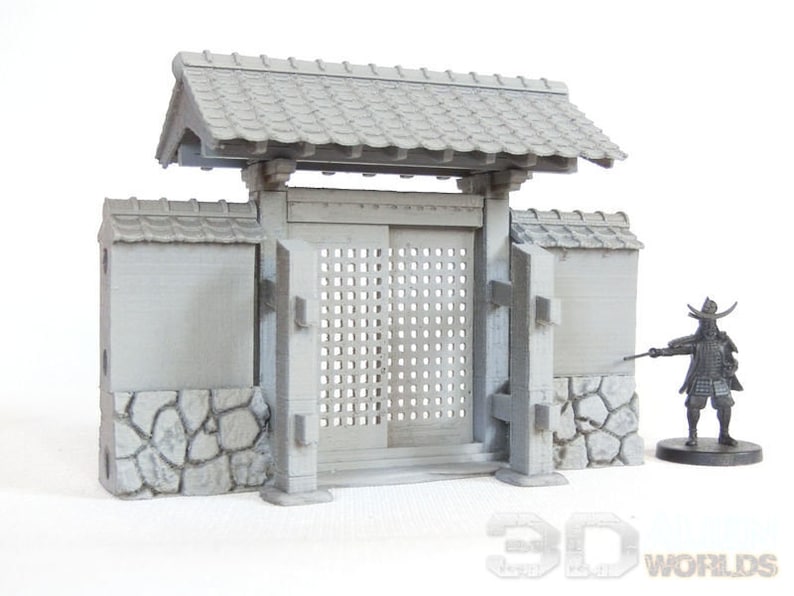 Samurai Stone Walls Miniatures Terrain 3D Printed in 28mm - Etsy