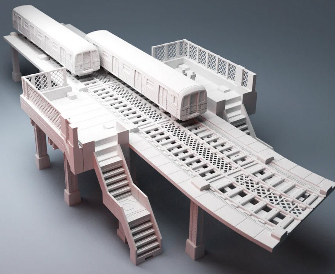 Elevated Railway Station Miniatures Terrain for Modern, Pulp, or Post-apocalypse Wargames 3D ...
