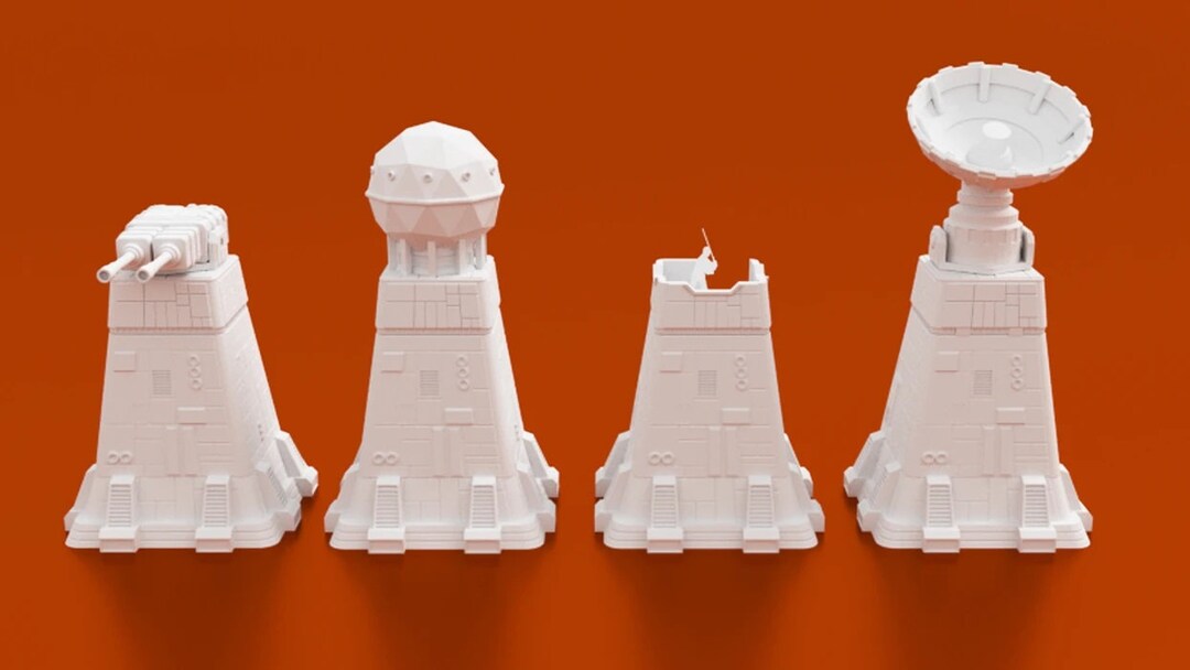 Comms Tower Science Fiction 3D Printed Miniatures Terrain by Corvus ...