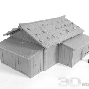Samurai Farm House 4 Miniatures Terrain 3D Printed in 28mm Scale by 3D ...