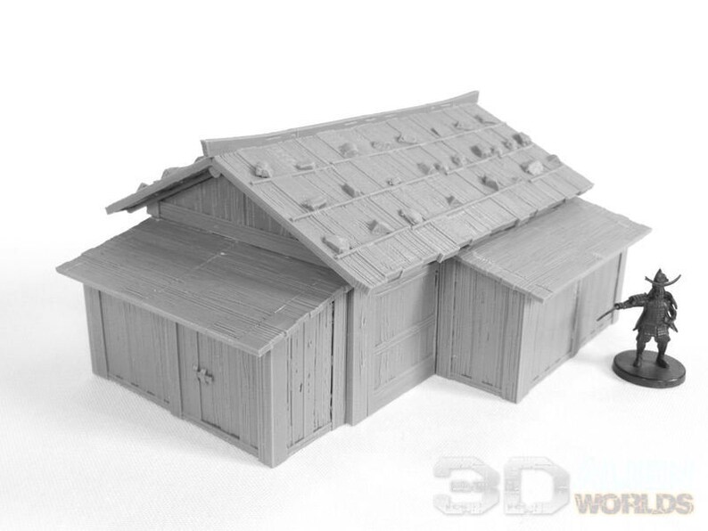 Samurai Farm House 4 Miniatures Terrain 3D Printed in 28mm Scale by 3D ...