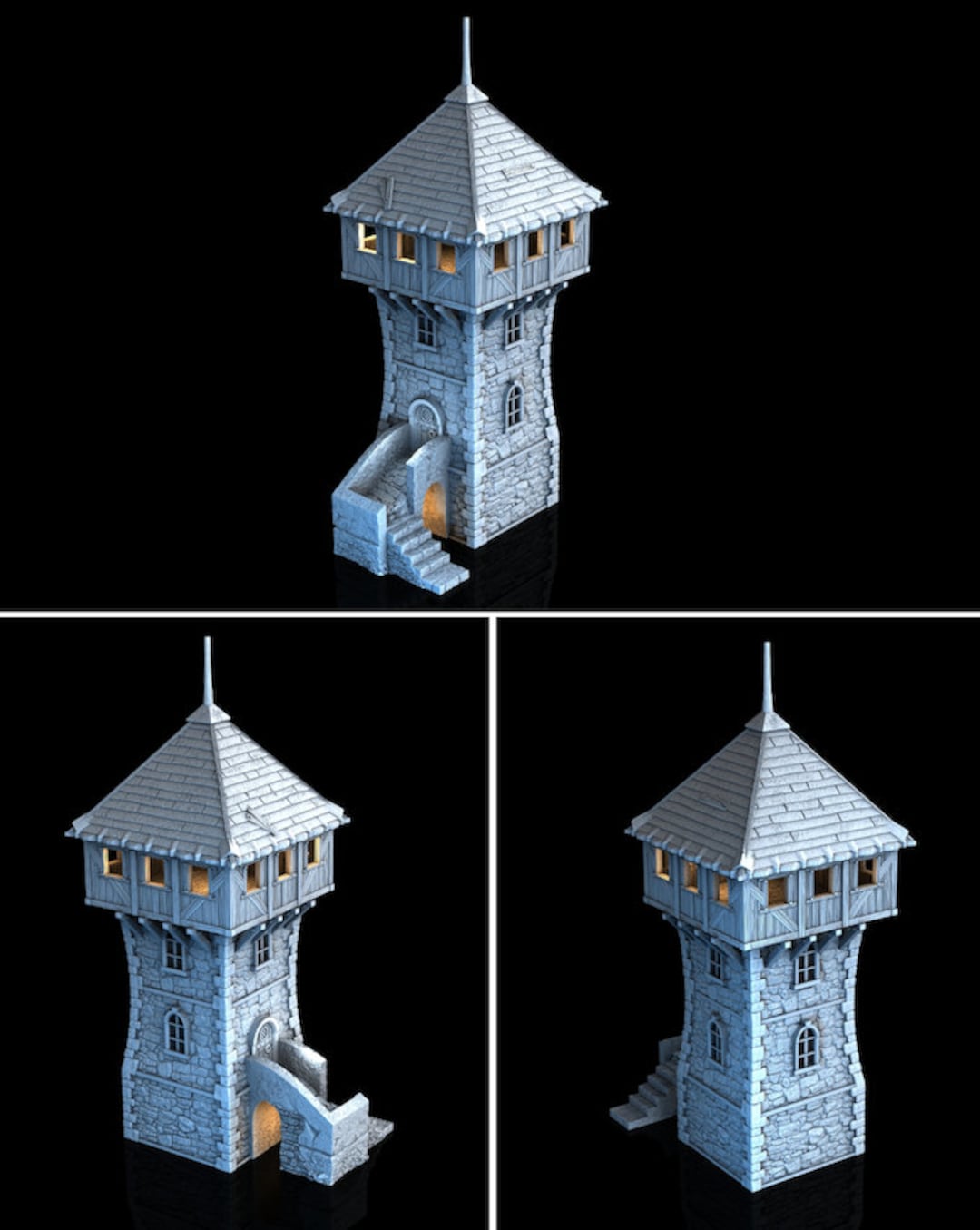 Defense Tower Medieval Wargame Terrain 3D Printed in 28mm Ideal for ...