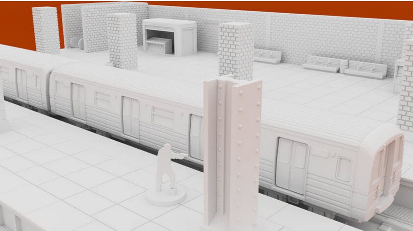 Subway Metro Station Full 3' X3' Layout Miniatures Terrain 3D Printed ...