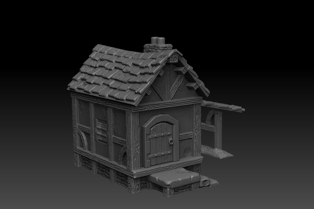 Medieval Smithy 3D Printed in 28mm Scale by Dark Realms Forge - Etsy