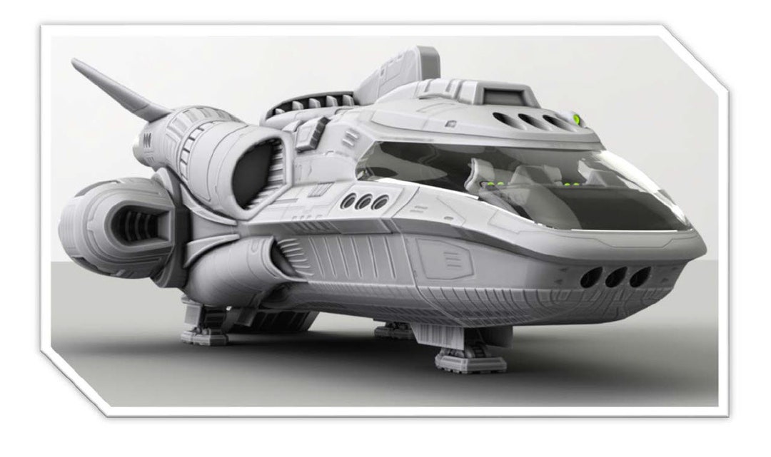 Science Fiction Miniatures Shuttle Alpha in 28mm by 2nd Dynasty - Etsy