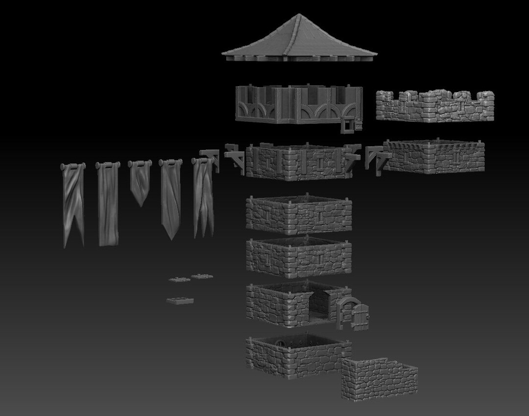Medieval Watchtower 3D Printed in 28mm Scale by Dark Realms Forge - Etsy