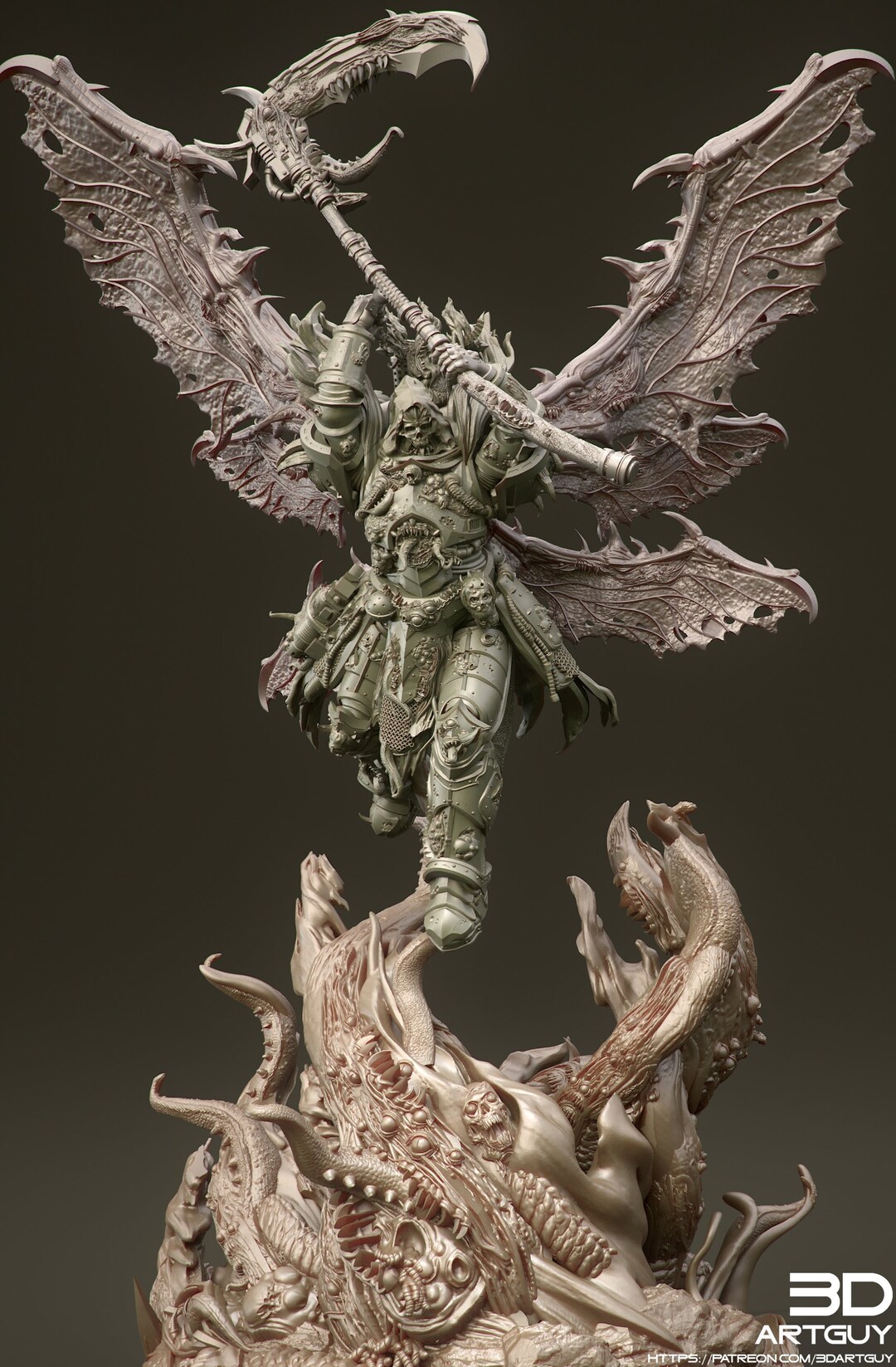 Diseased Reaper Display Model in 50mm 66mm Tall by 3dart Guy - Etsy