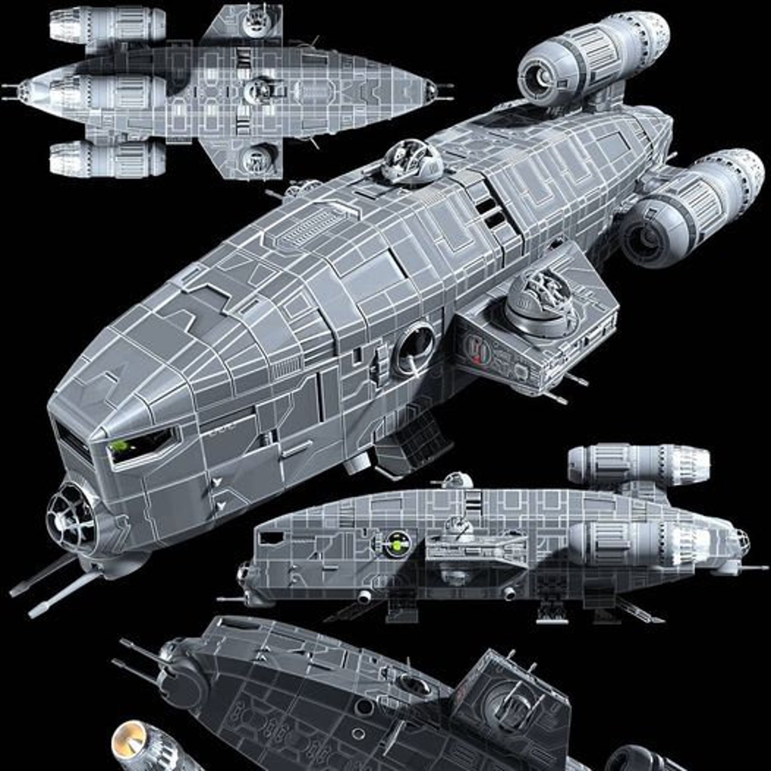 Science Fiction Miniatures Starship Chimera in 28mm by 2nd - Etsy
