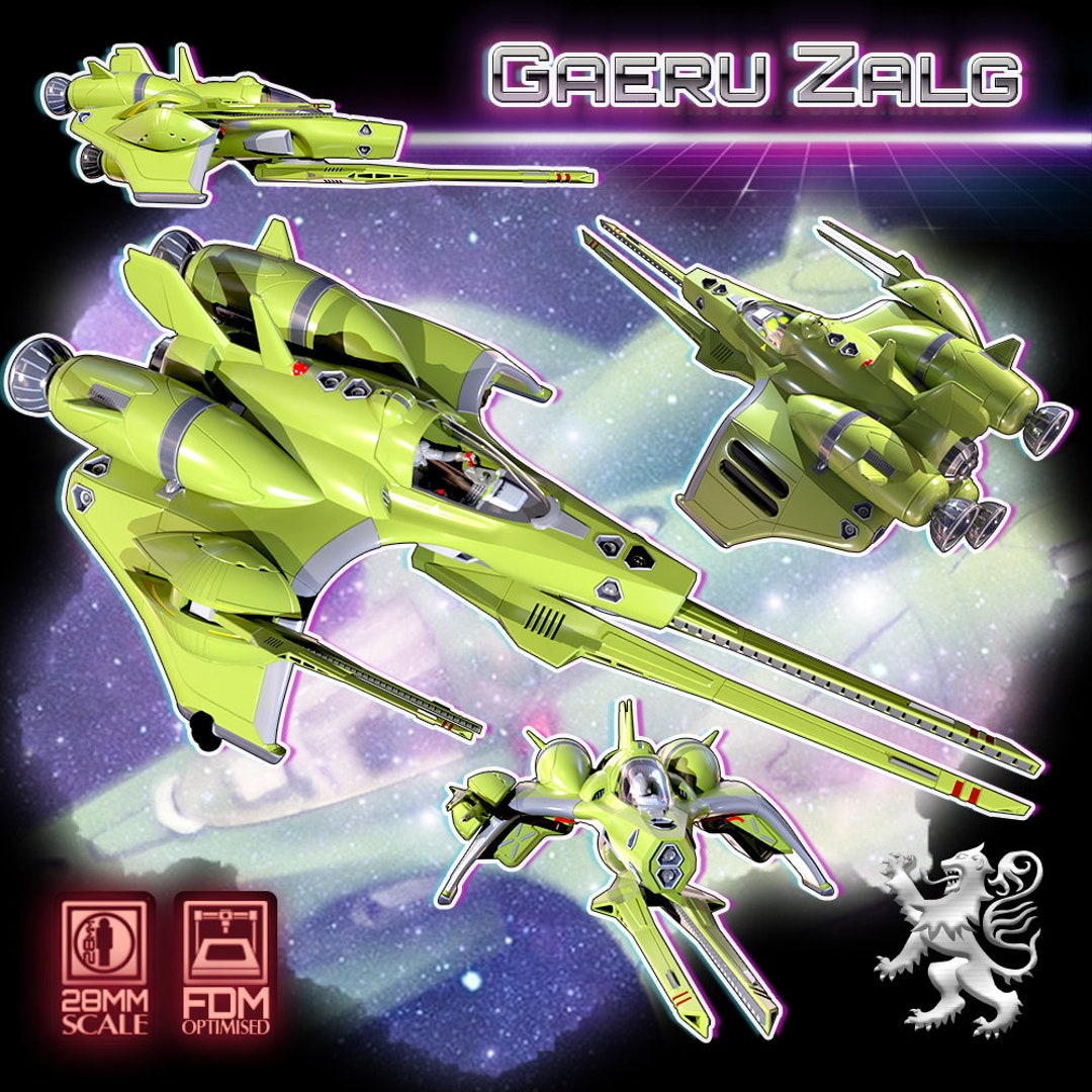 Gaeru Zalg Alien Starfighter Science Fiction Miniature Spaceship ...