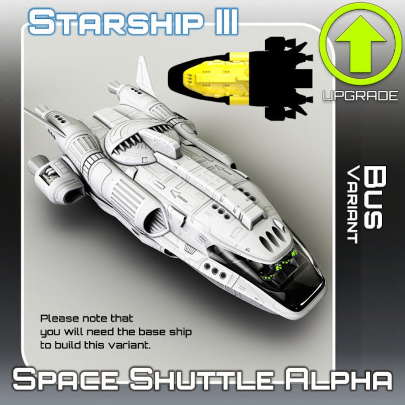 Science Fiction Miniatures Shuttle Alpha in 28mm by 2nd Dynasty - Etsy