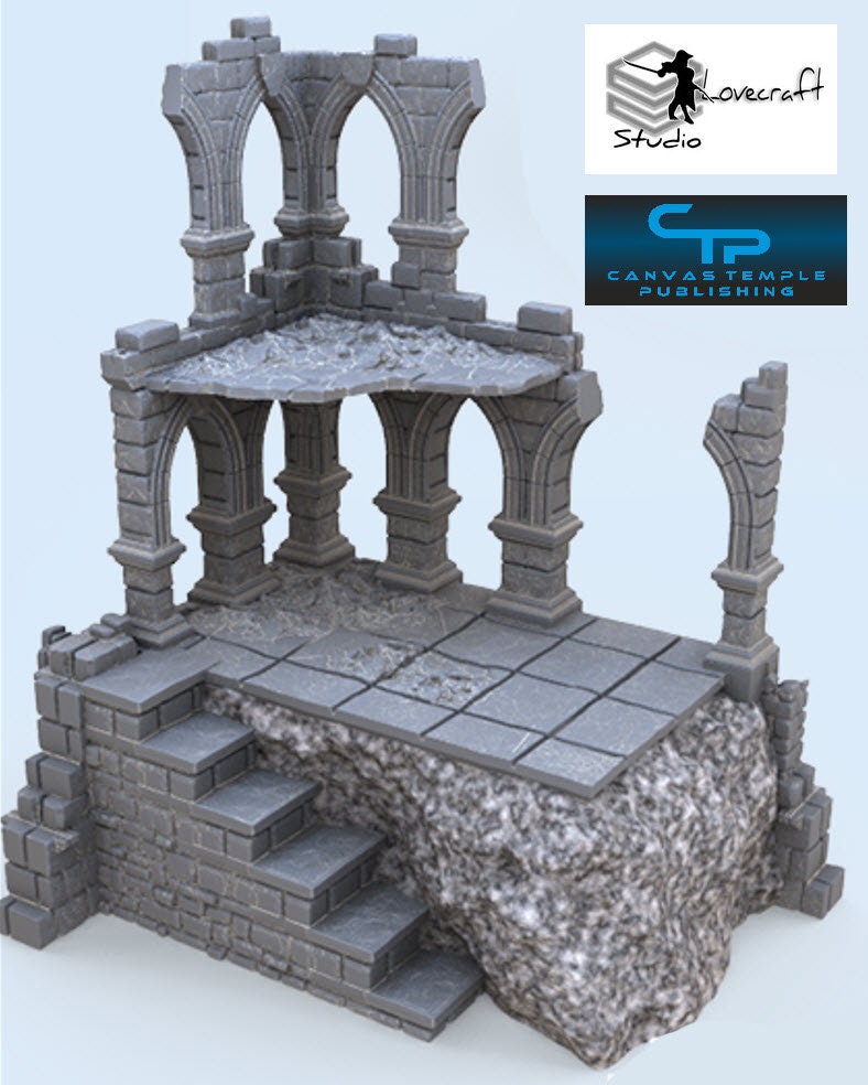 Frostguard Ruins 4 Wargame Terrain 3D Printed in 28mm Ideal for ...