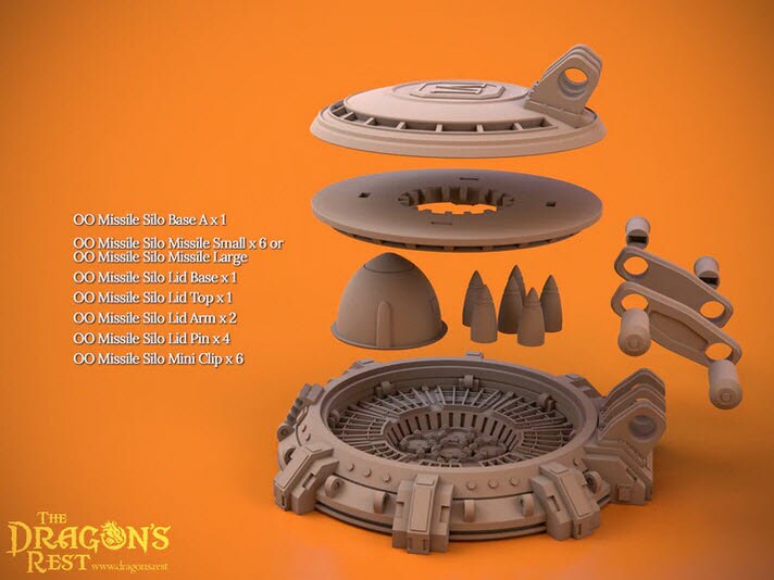 Science Fiction Miniatures Missile Silo Terrain in 32mm by Dragon's ...